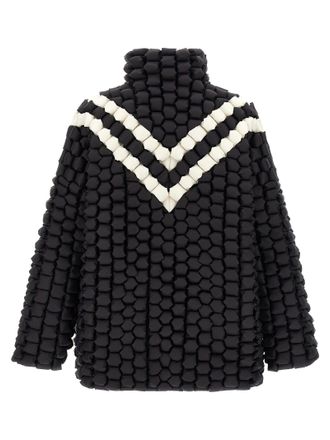 RAXXY 3D Quilted Two-Tone Down Jacket - Black