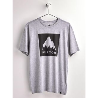 Burton Herren Classic Mountain High T Shirt, Gray Heather, 48 EU