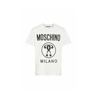 Moschino Homme, Tops, Blanc, Taille: 2XL T-shirt Moschino avec logo double point dinterrogation