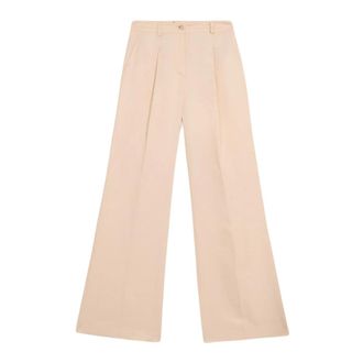 Oltre Weite Leinenmischhose - - Trousers - Damen - Rosa - 2XL
