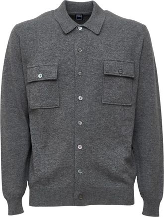 Fedeli Niky Overshirt - Homme - Pulls - Gris - Taille: XL