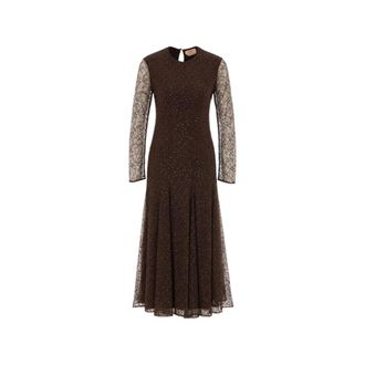 Twinset Robe longue - Femme - Robes - Brun - Taille: 42 FR