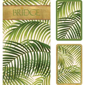 Caspari unter die Handinnenfl&auml;chen Bridge Set inkl. 2 Decks Spielkarten/4 Score Pads/4 Bleistifte, Holz, Gr&uuml;n, 7,8 x 20.35 X 0,55 cm