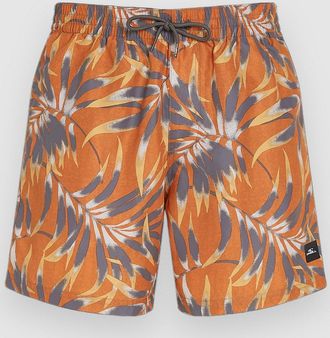 O'Neill Cali Floral 16 Boardshorts orange dipped leaves