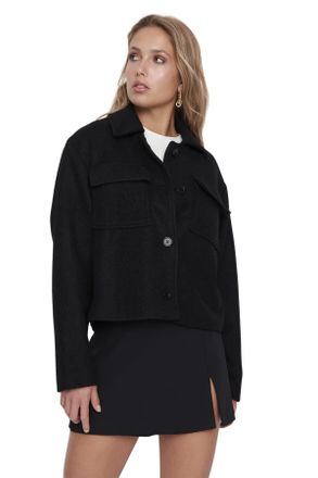 Trendyol Damen Regular Parkas Plain Webstoff Mantel Coat, Schwarz, 42