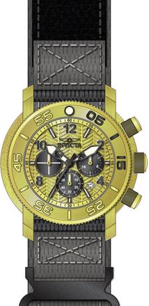 Invicta Coalition Forces 50099 Herrenuhr - Quarzwerk - Edelstahl mit goldenem Zifferblatt - 50 mm