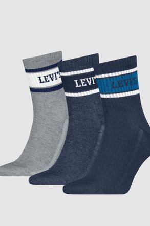 Levi's Short Cut Collegiate Socks 3 Pack - Homme - Multicolore / Blue/Grey - 35