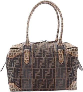 Fendi Sac &agrave; main Pre-owned Zucca en toile enduite - Femme - Pre-owned - Brun - Taille: ONE Size