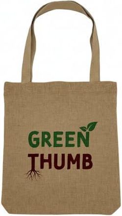 Fabulous Sac Shopping Tote Bag Aspect Lin - Green Thumb Plants Pot Gardening Tree Garden - Sac de Courses Toile Epaisse 360g Beige Naturel Cabas Port&eacute; Epaule S
