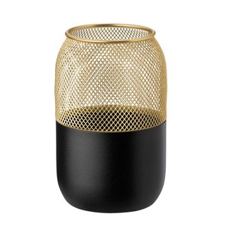 Stelton 429 Collar - Teelichthalter - Kerzenhalter - Gross - schwarz - Messing