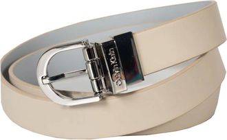 Calvin Klein Ceinture R&eacute;versible 3.0 Epi Mono - Femme - Accessoires - Beige - Taille: 80 CM