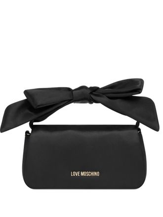 Love Moschino sac cabas &agrave; d&eacute;tail de cha&icirc;ne - Noir