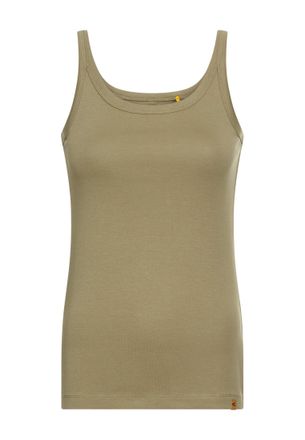 Camel Active Damen Top aus Reiner Baumwolle Hellkhaki, womenswear-3XL