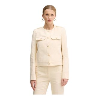 Kenzo Kragenlose Baumwolljacke - - Jackets - Damen - Beige - S