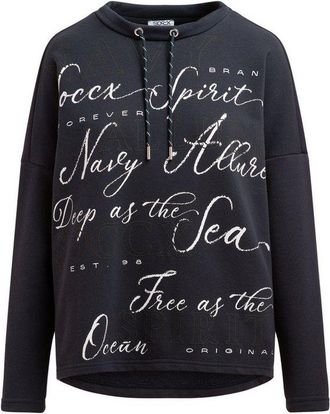 soccx Sweater mit verl&auml;ngertem Saum hinten