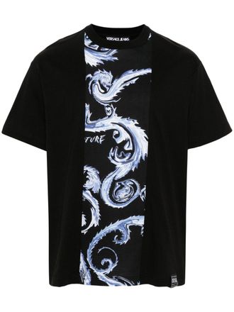 Versace Jeans Couture t-shirt en coton à imprimé Barocco - Noir