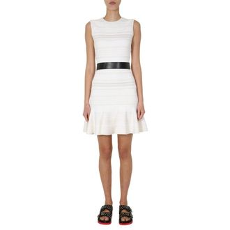 Alexander McQueen Texturiertes Strick-Etui-Kleid - - Dresses - Damen - Wei&szlig; - L