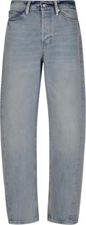 Alexander Wang Femme, Jeans, Bleu, Taille: W26 Float Jean Relax &agrave; Taille Moyenne avec Passants de Ceinture en Cristal