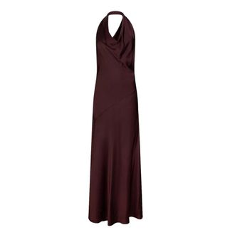 Liu Jo Femme, Robes, Rouge, Taille: 38 FR Longue Robe Satin&eacute;e