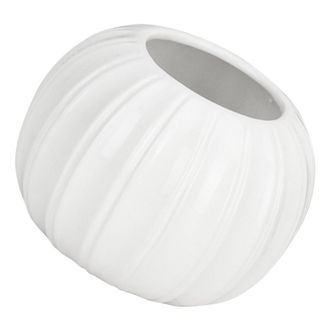 Holibanna Keramik K&uuml;rbis Vase Blumenk&uuml;bel Pflanzgef&auml;&szlig; Tischdeko Herbst Dekoration Wohnaccessoire Wei&szlig; Keramischer &Uuml;bertopf f&uuml;r Kreative Blumenarrangements und H