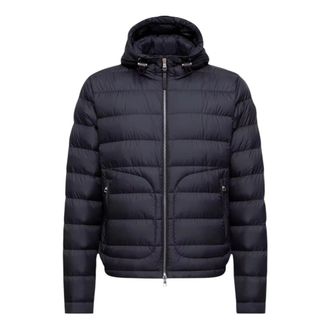 Moncler Homme, Vestes, Bleu, Taille: 2XL Sestriere Hooded Short Down Jacket