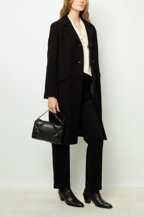 Gerard Darel Pardessus en laine m&eacute;lang&eacute;e - LEXA - Noir