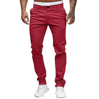 Generic Pantalon habill&eacute; pour homme, coupe ajust&eacute;e, extensible, pantalon formel, jambe droite, pantalon de costume de couleur unie, pantalon daffaires confort