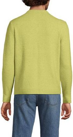 Lands End Wool Touch Rundhals-Pullover, Herren, Gr&ouml;&szlig;e:52-54 regular, Gr&uuml;n, by Lands End