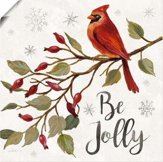 Artland Weihnachtsposter 30x30 cm - Poster & Kunstdruck,Cardinal Christmas VII - Weihnachtsbilder f&uuml;r die Wand U5YT
