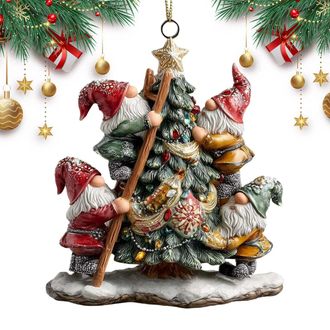 Generic Wichtel Anh&auml;nger - Niedliche 2D Acryl Heimdekoration | Wichtel Weihnachtsanh&auml;nger | f&uuml;r Winter Gartenarbeit T&auml;glich Innenraum Feiertag Geburtstag Part