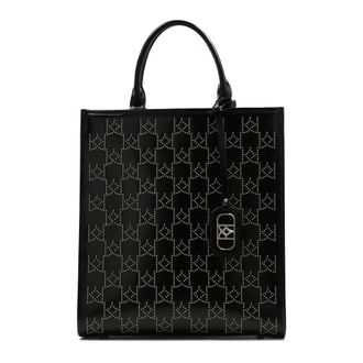 Kazar Gro&szlig;e Handtasche mit gepunkteten Metallmonogrammen - - Bags - Damen - Schwarzk - ONE SIZE