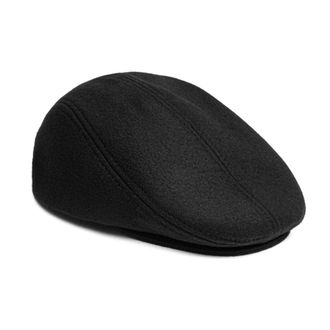 Ruslan Baginskiy Schwarze Monogramm Woll Ivy Cap - - Accessories - Damen - Schwarzk - S/M