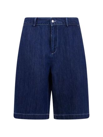 7 For All Mankind Oversized Mix Linen Bermuda