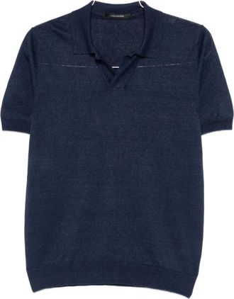 Tagliatore Homme, Tops, Bleu, Taille: M Polo Col en V