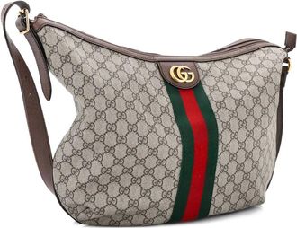 Gucci Ophidia Half Moon GG Coated Canvas Large hobo bag - Nude
