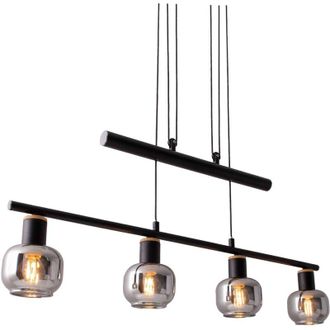 N&auml;ve Suspension N&Auml;VE 7090422, 40W, 4xE14, noir/naturel