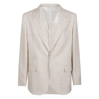 Brunello Cucinelli Deconstructed Jacket - - Jackets - Herren - Beige - 2XL