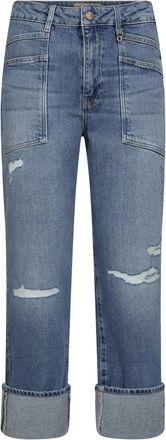 Mos Mosh MOS Mosh, Femme, Jeans, Bleu, Taille: W32 Cropped Jeans