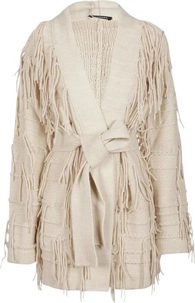 Canessa Cardigan mit Fransen - Nude