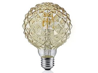 Trio Leuchten Leuchtmittel Glas E27, 4 W, braun get&ouml;nt H&ouml;he 13,5cm