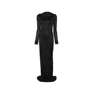 Petar Petrov High Neck Satin Gown - - Dresses - Damen - Schwarzk - XS