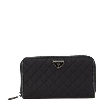 Prada Portefeuille Vintage en Nylon Pre-owned - Femme - Pre-owned - Noir - Taille: ONE Size