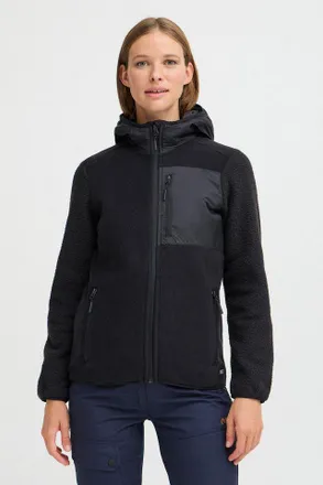 North Bend Fleecejacke NBMattea W Sportliche Teddy-Jacke mit Kapuze