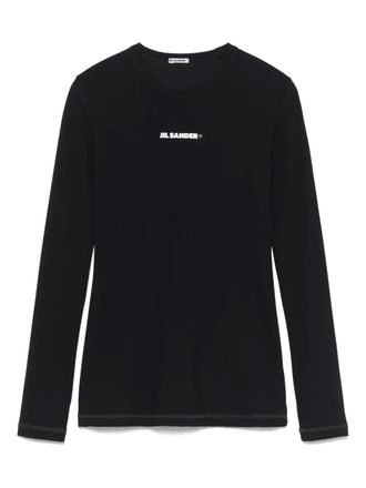 Jil Sander t-shirt en jersey à design stretch - Noir