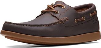 Clarks Homme Ferius Coast Chaussure Bateau, Foncé Tan Lea, 41 EU