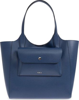 Furla Femme, Sacs, Bleu, Taille: ONE Size Lea Medium Shopper Bag