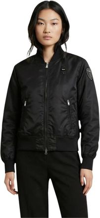 Blauer Femme, Vestes, Noir, Taille: 36 FR Blazer Zipp&eacute; &agrave; Col Rond et Poches Avant