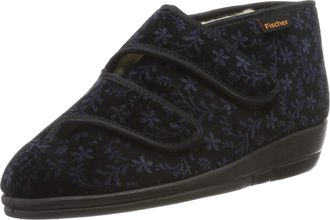 Fischer Markenschuh Fischer Dora, Damen Niedrige Hausschuhe 203595,Blau Blauschwarz 552,42 EU