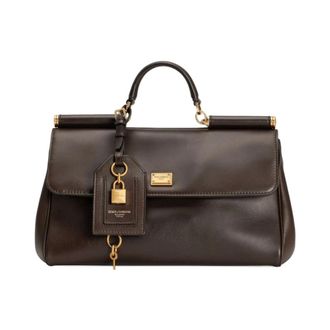 Dolce & Gabbana Femme, Sacs, Brun, Taille: ONE Size My Sicily Handbag
