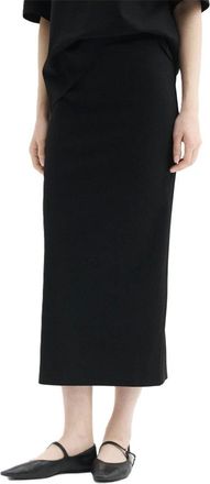 Max Mara Femme, Jupes, Noir, Taille: 44 FR Jupe Droite avec Ceinture &Eacute;lastique